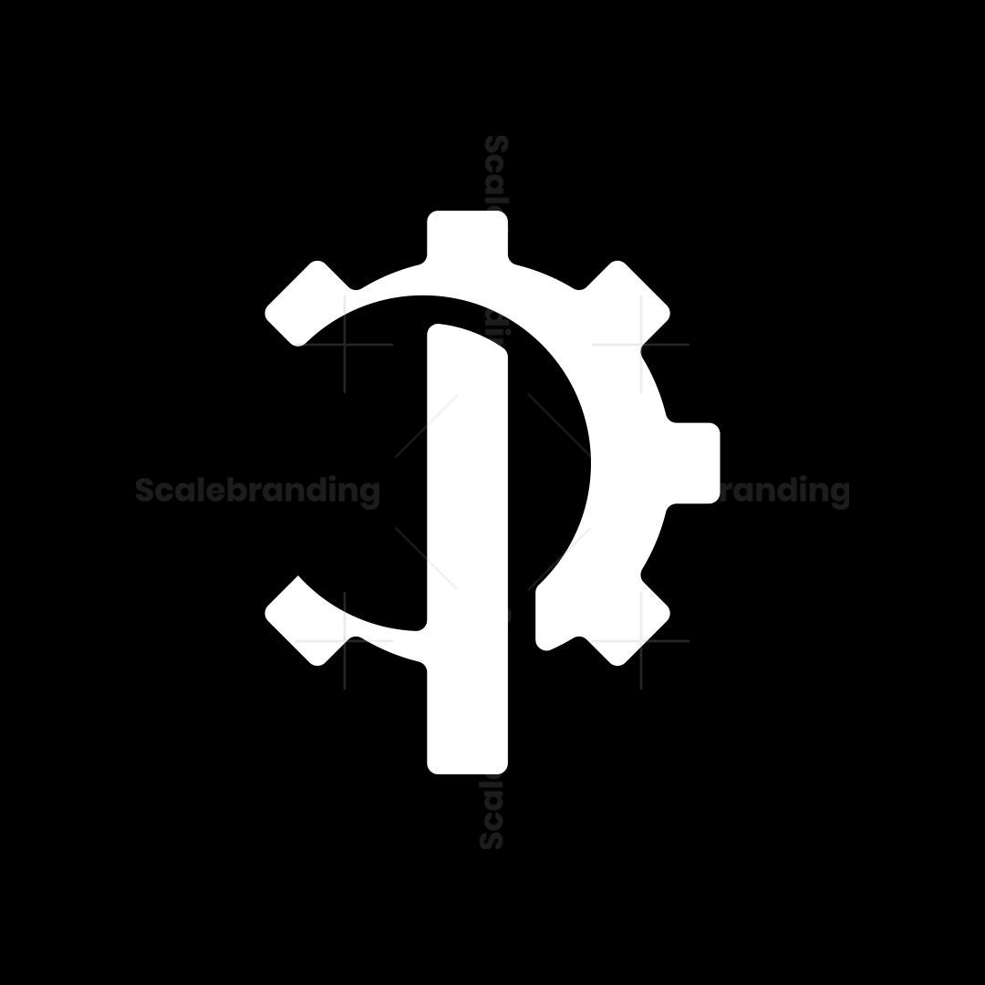 Letter P Gear Logo | Scalebranding