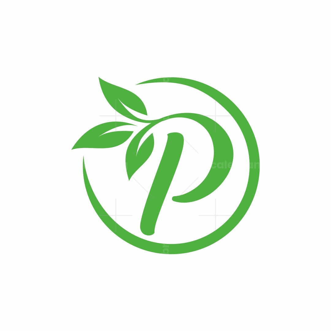 Letter P Leaf Logo | Scalebranding