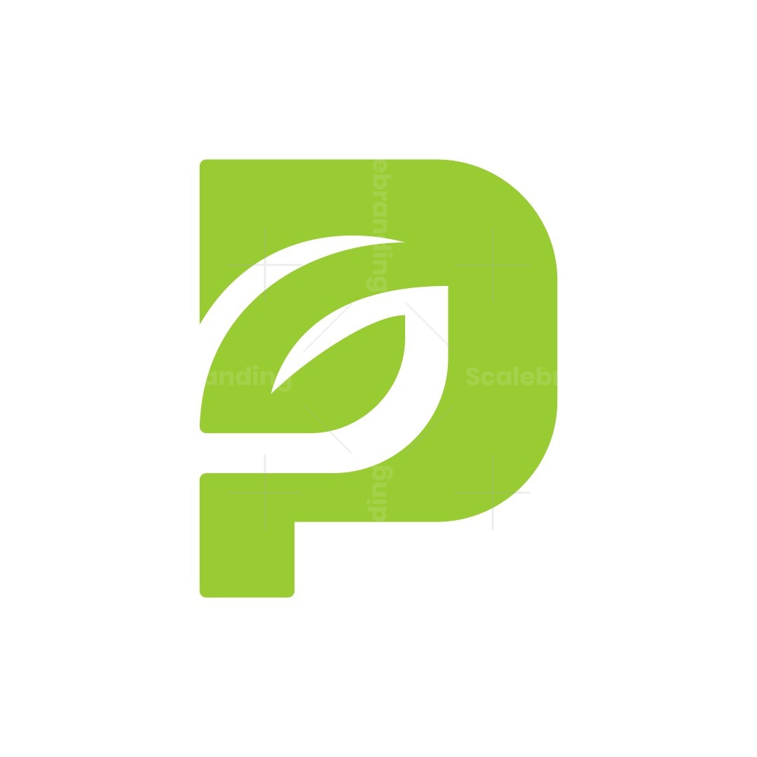 Letter P Leaf logo | Scalebranding