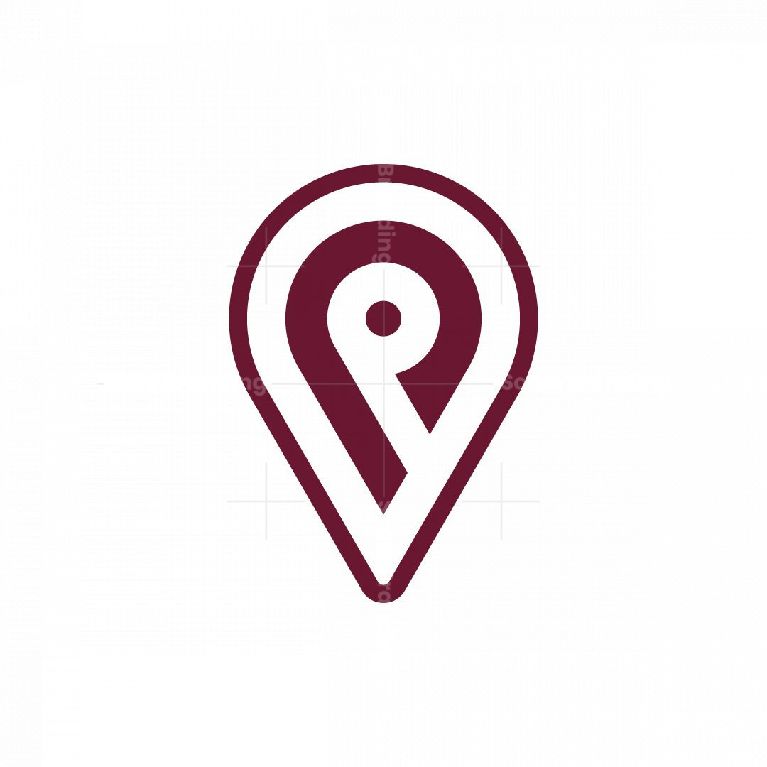 Letter P Map Pin Logo | Scalebranding