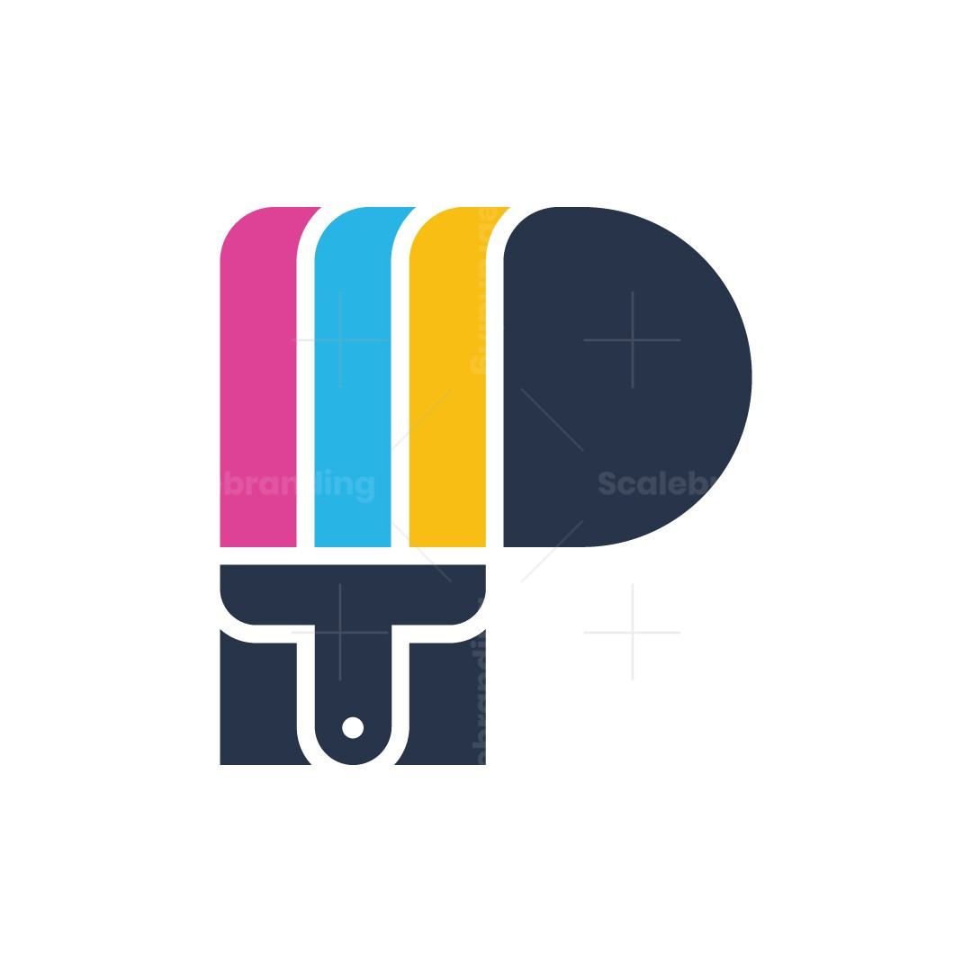 Letter P Paint Logo | Scalebranding