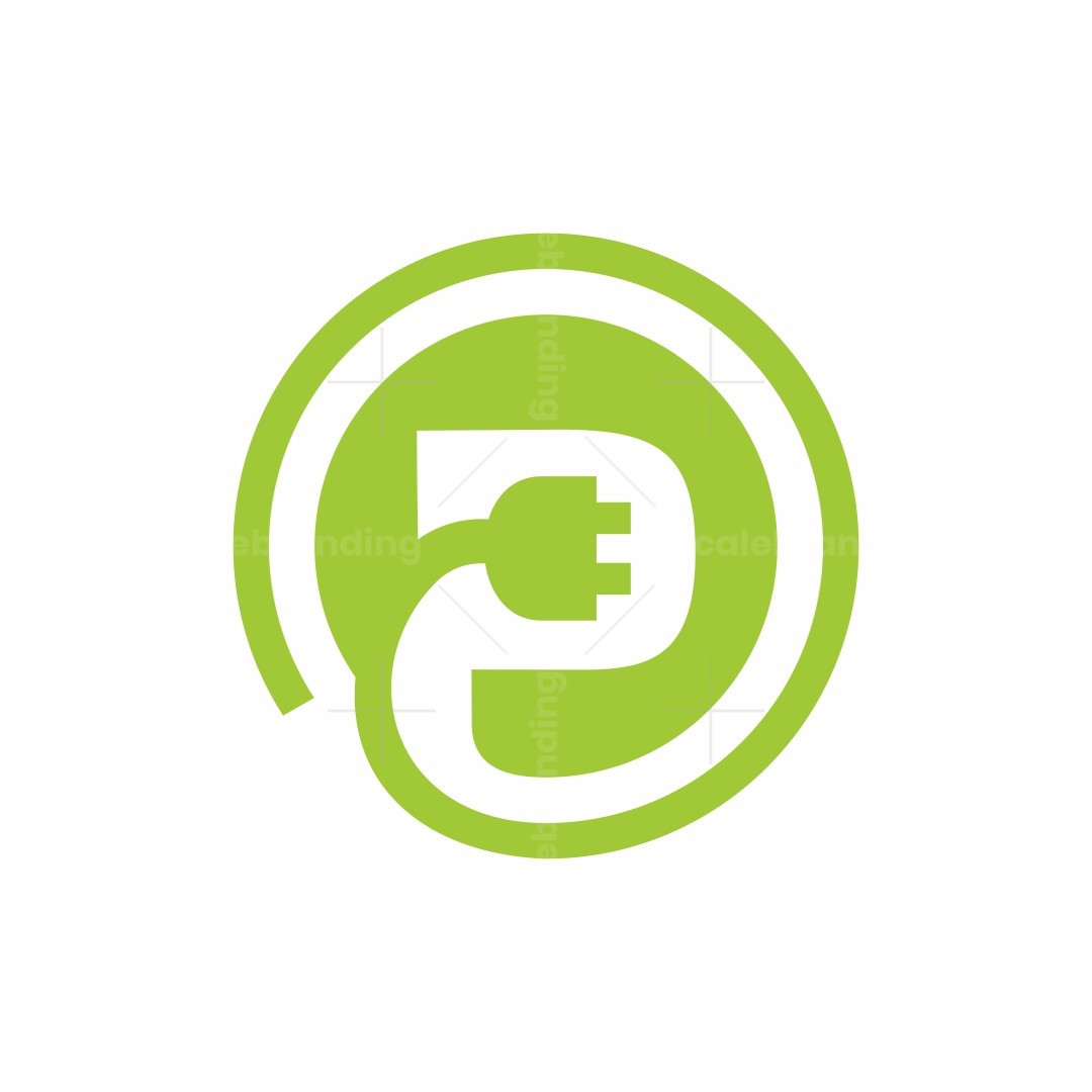 Letter P parking Charging Station Logo | Scalebranding