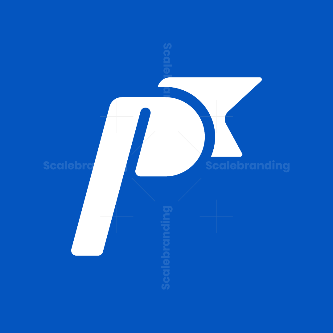Letter P Flag Pennant Logo | Scalebranding