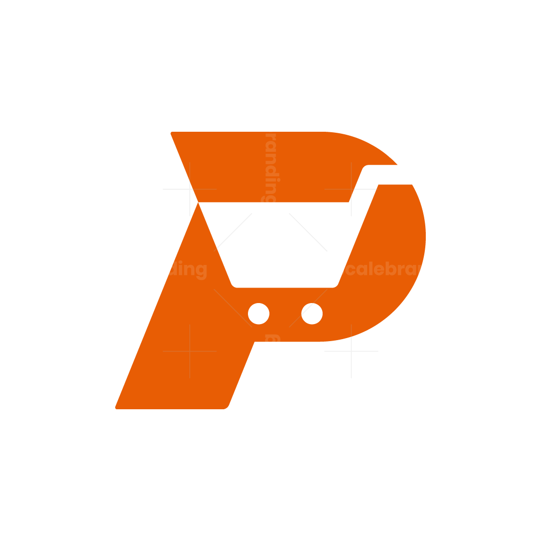 Letter P Shopping Cart Logo | Scalebranding