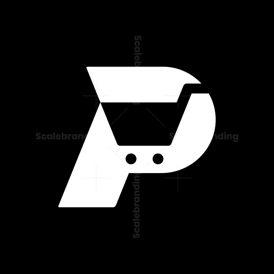 Letter P Shopping Cart Logo | Scalebranding
