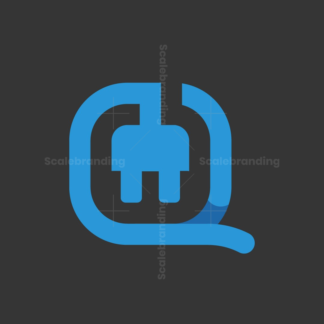 Letter Q Plug Logo | Scalebranding