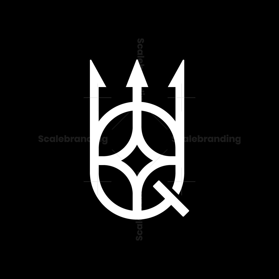 Letter Q Trident Logo | Scalebranding