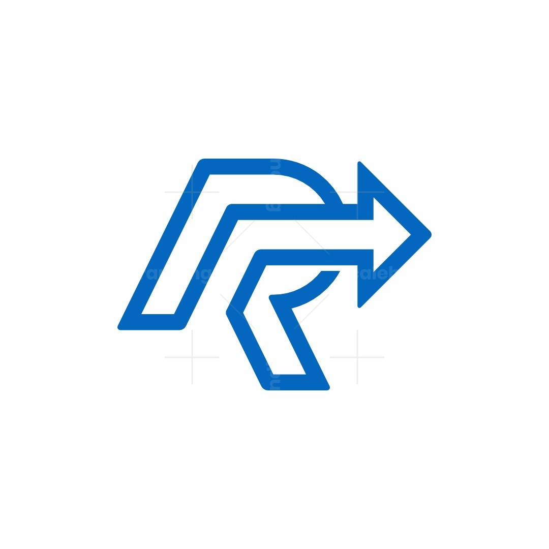 letter R arrow logo | Scalebranding