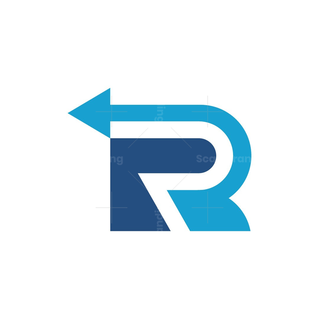 Letter R arrow logo | Scalebranding