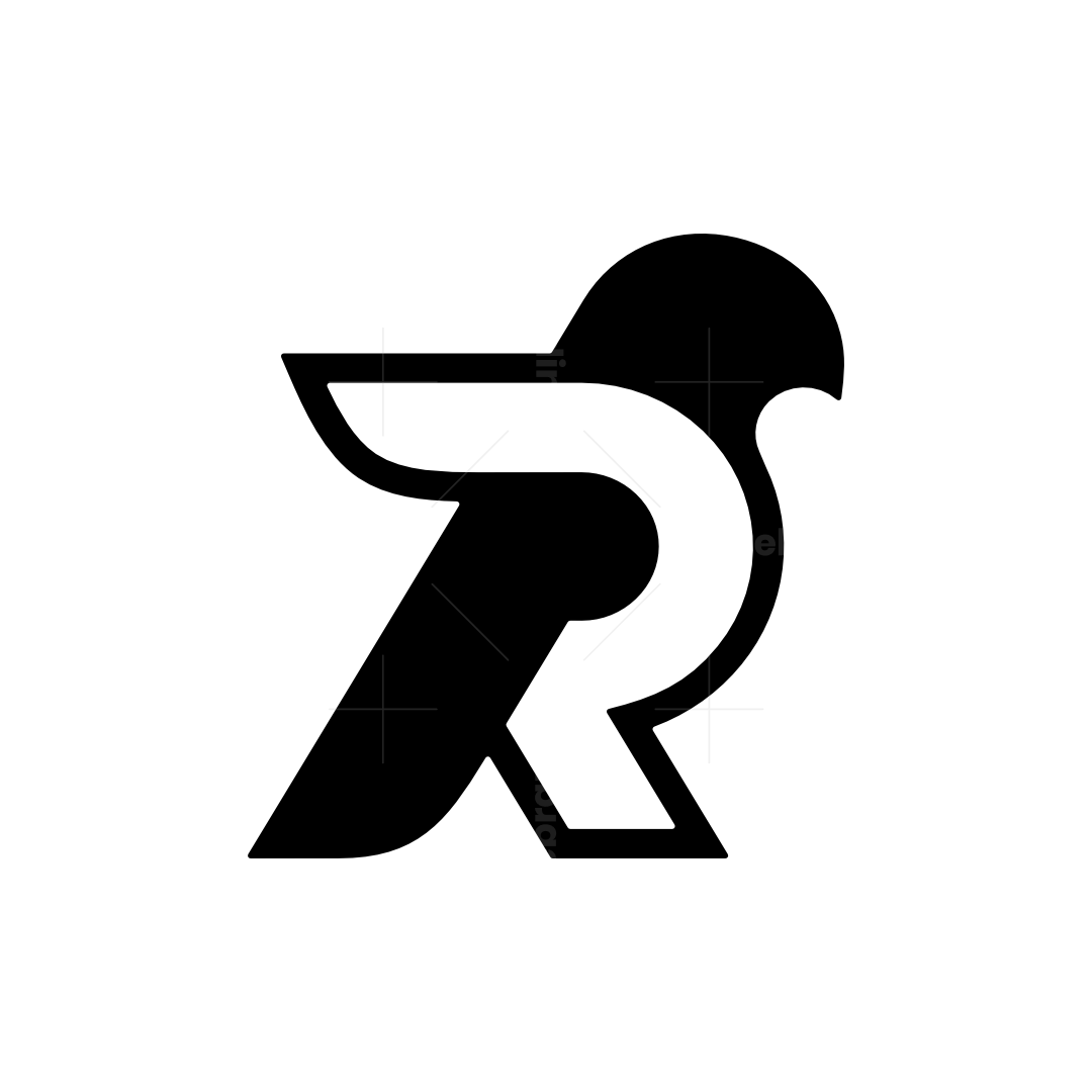 Letter R Bird Silhouette Monogram Logo | Scalebranding