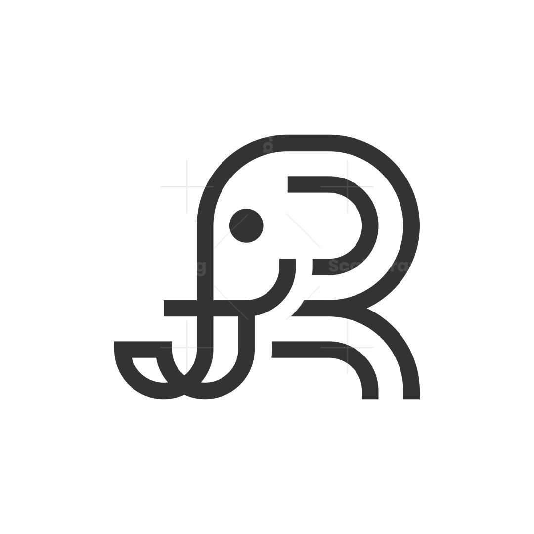 Letter R Elephant Logo | Scalebranding