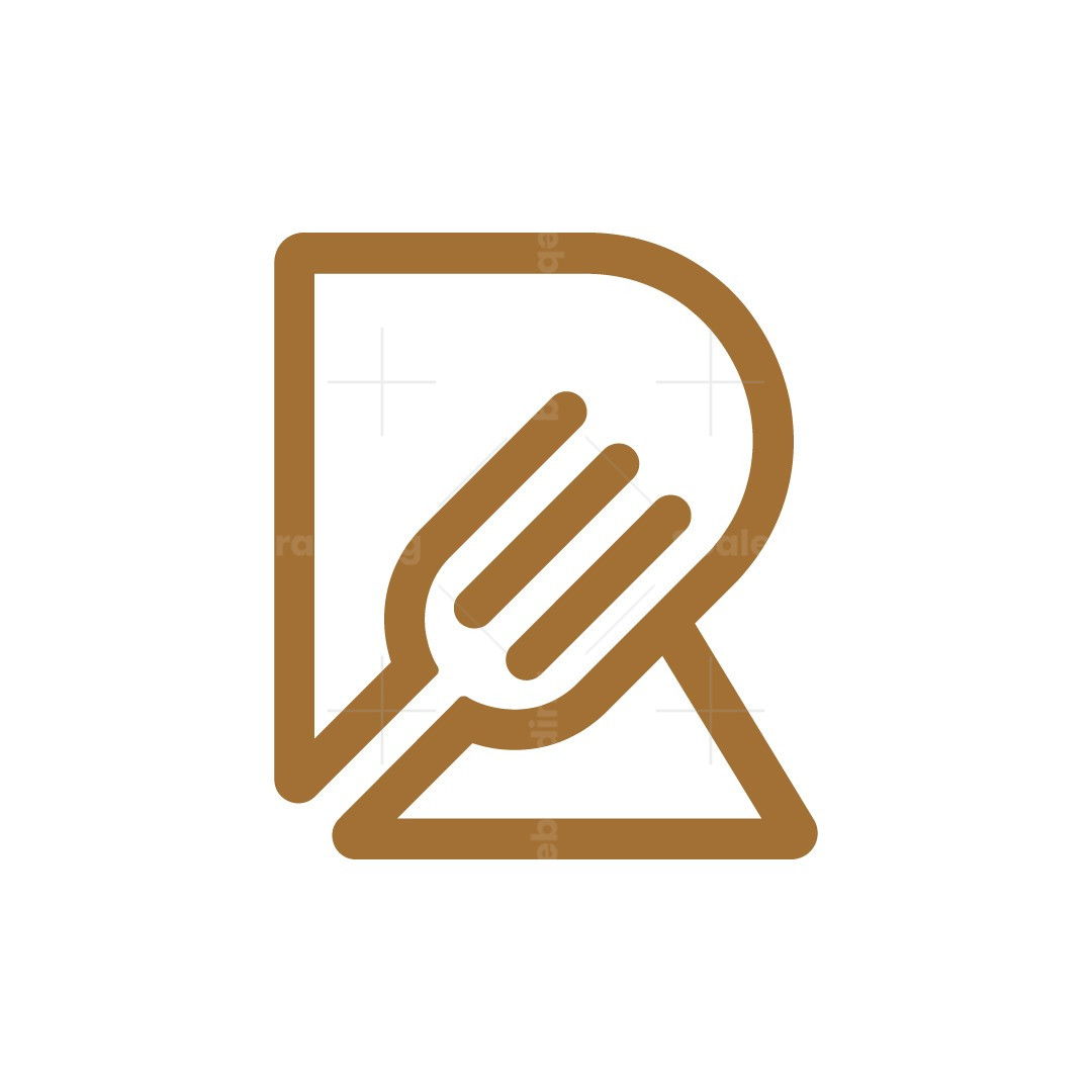 Letter R Fork Logo | Scalebranding