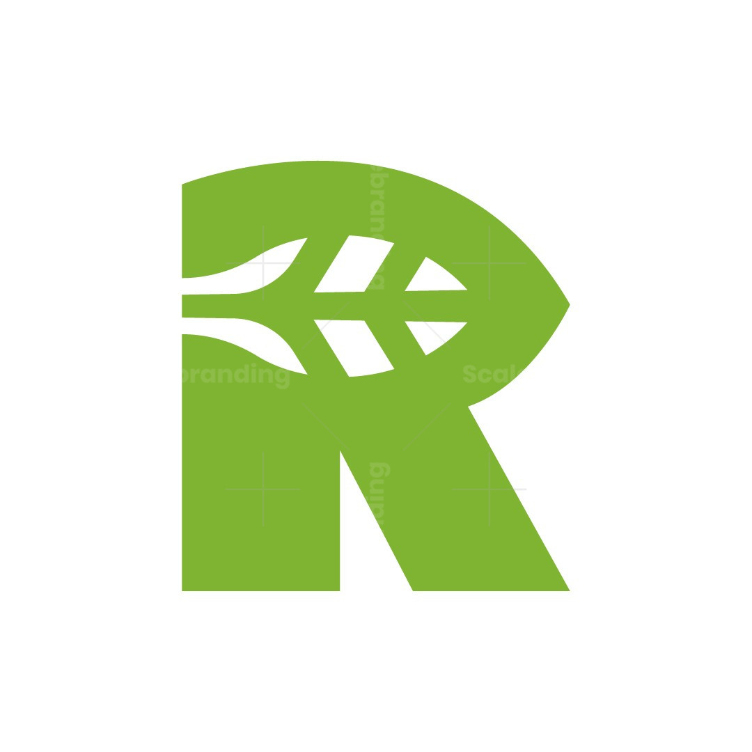 Letter R Leaf Logo | Scalebranding