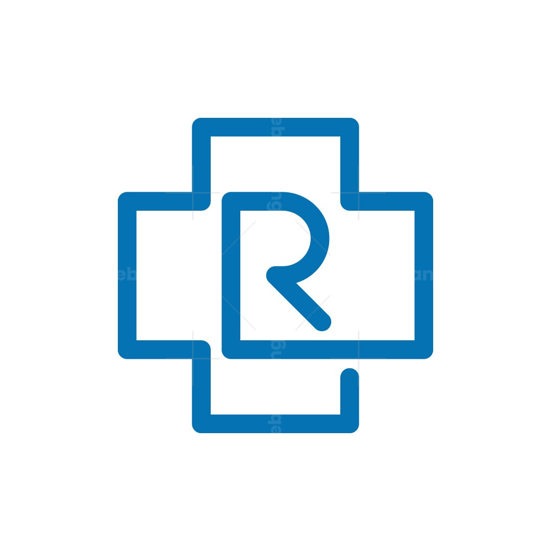 Letter R Medical Cross Logo | Scalebranding