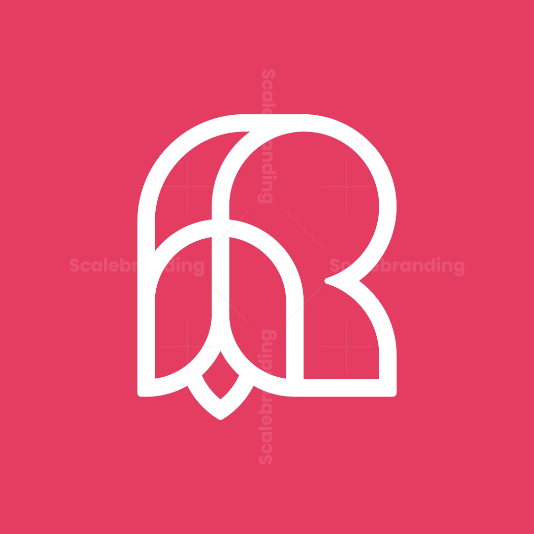 Letter R Rose Logo With A Modern Look | Scalebranding