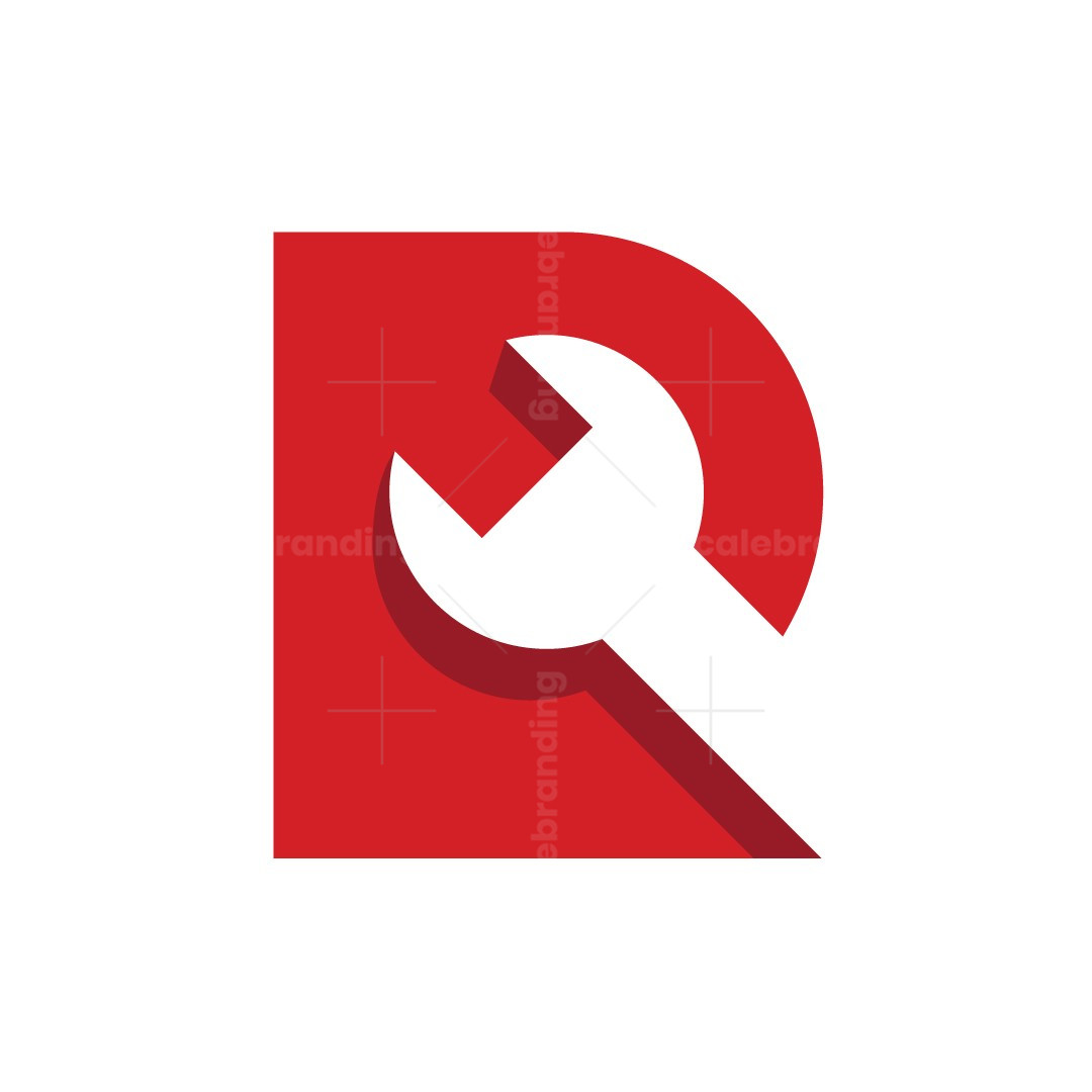 Letter R Wrench Tool Logo | Scalebranding