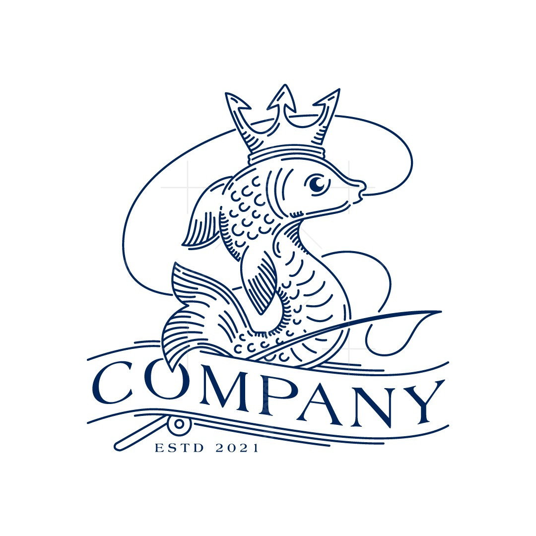 Letter S Fish Queen Logo | Scalebranding