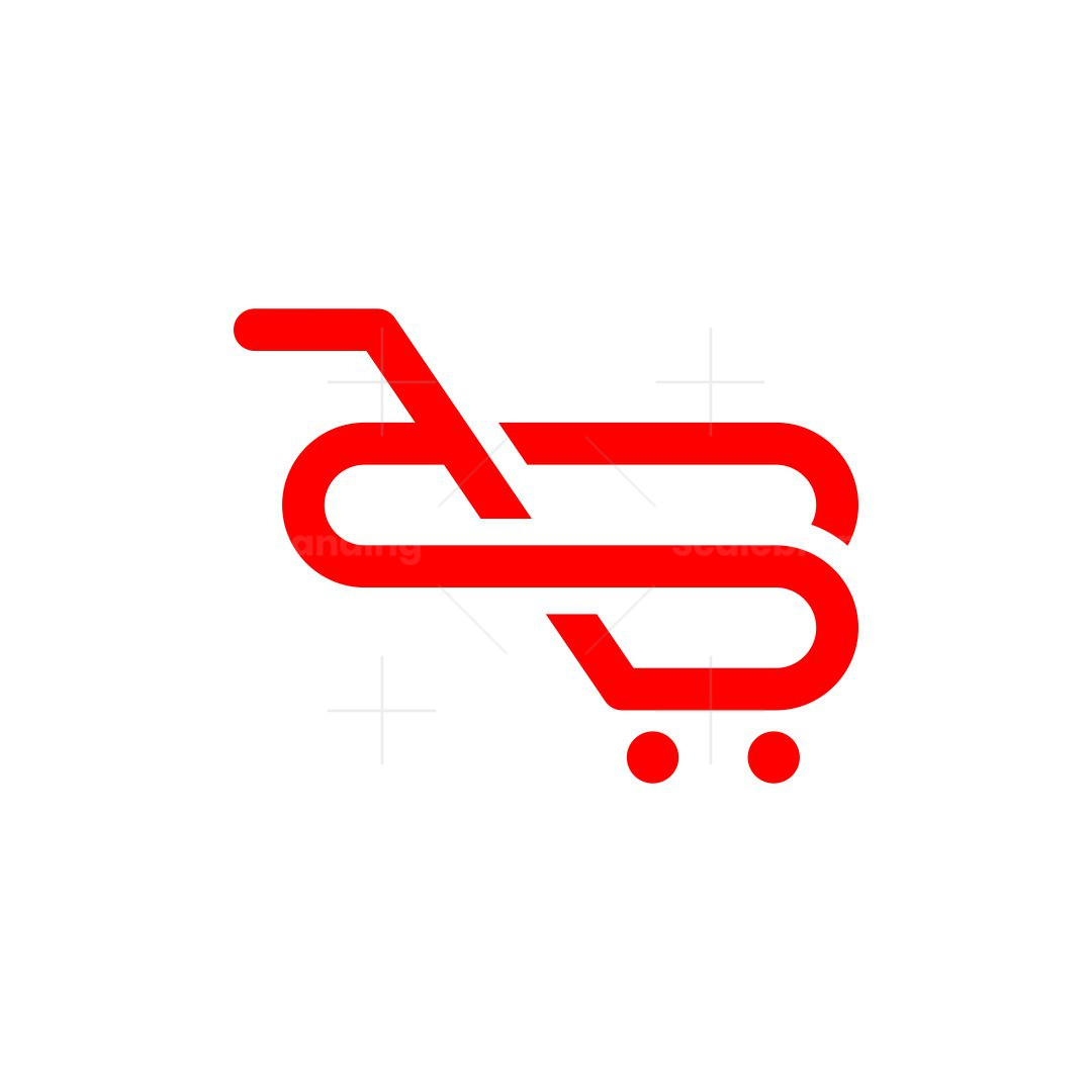 Letter SB Or BS Cart Shop Logo | Scalebranding