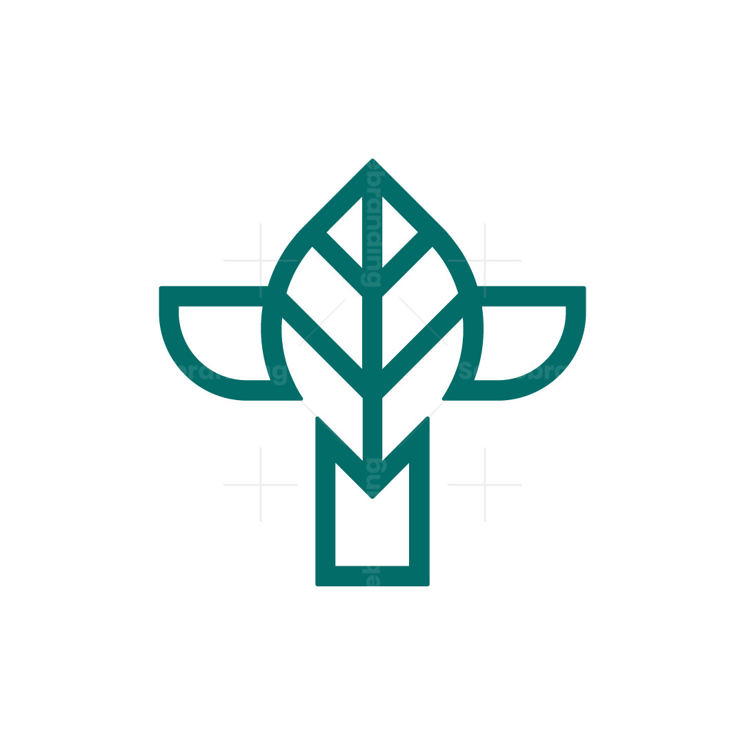 Letter T Leaf Nature Logo | Scalebranding