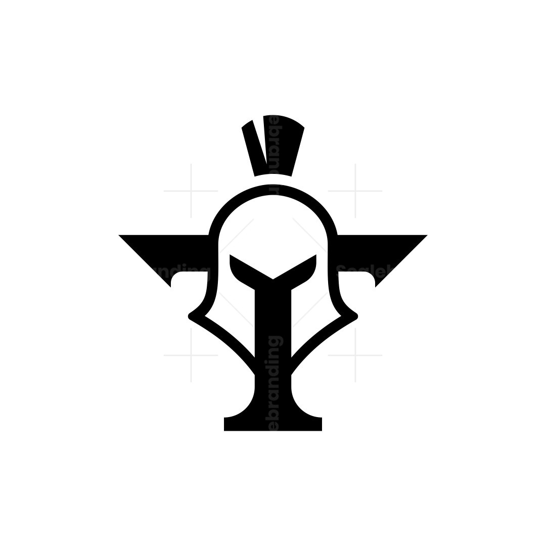 Letter T Spartan Head Logo | Scalebranding