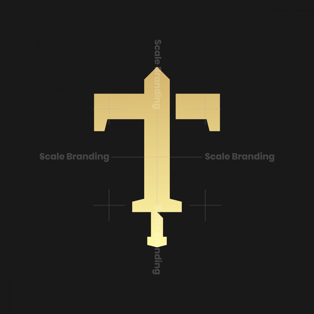 Letter T Sword Logo | Scalebranding