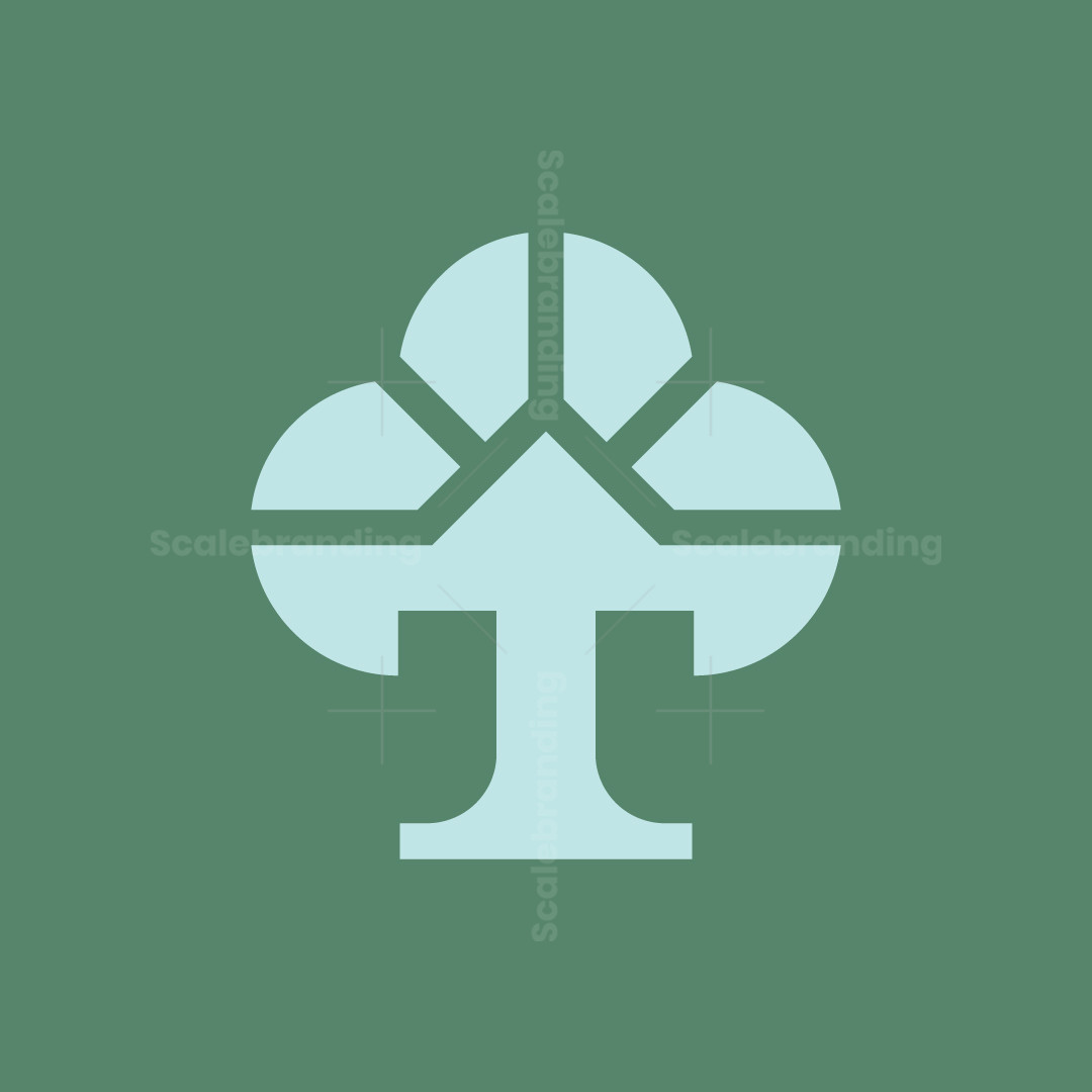 Letter T Tree Logo | Scalebranding