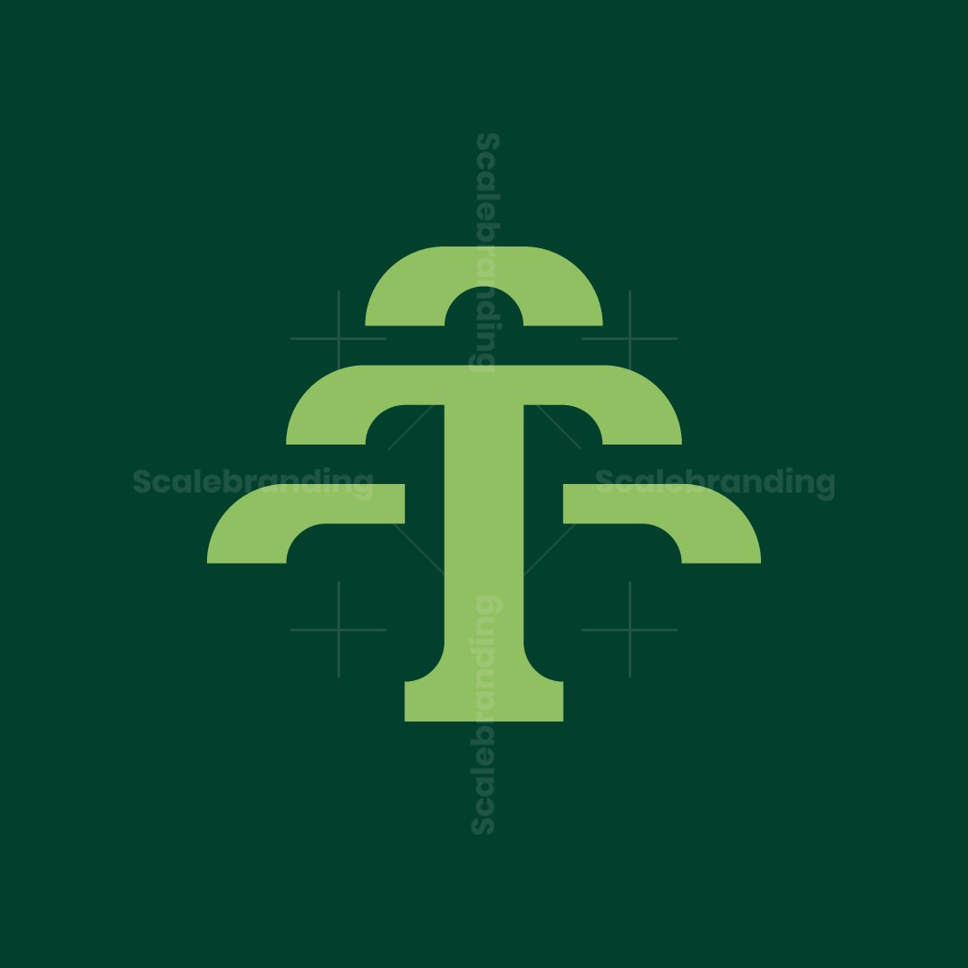 Letter T Tree Logo | Scalebranding