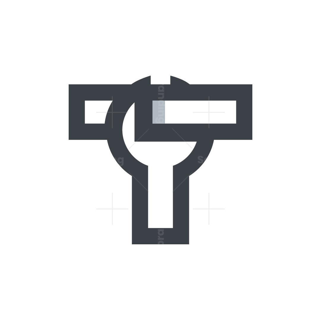 Letter T Wrench Logo | Scalebranding