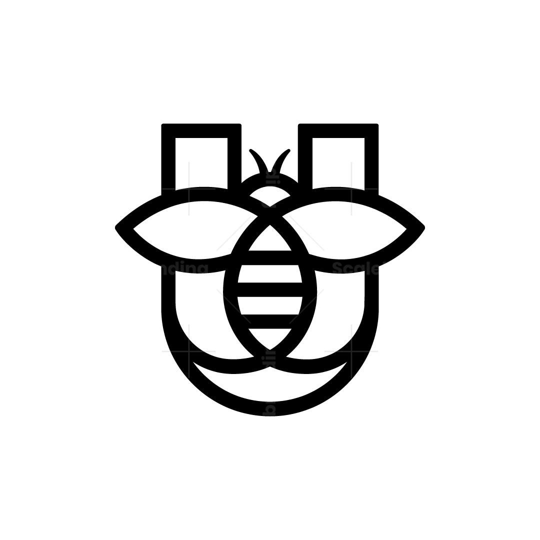 Letter U Bee Logo | Scalebranding