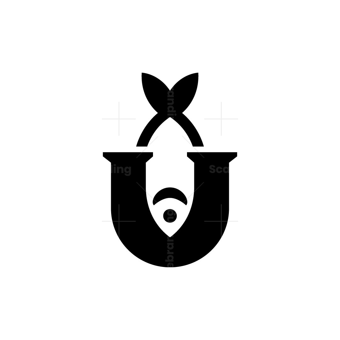 Letter U Fish Logo | Scalebranding
