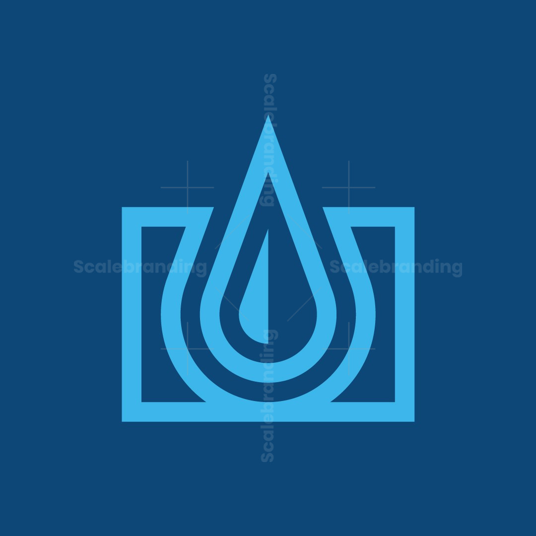 Letter U Natural Water Drop Logo | Scalebranding