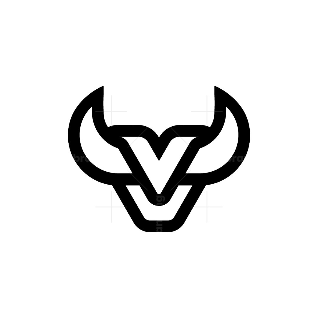 Letter V Bull Logo | Scalebranding