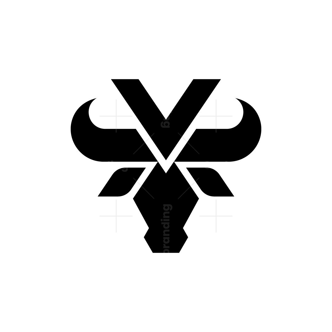 Letter V Bull Logo | Scalebranding