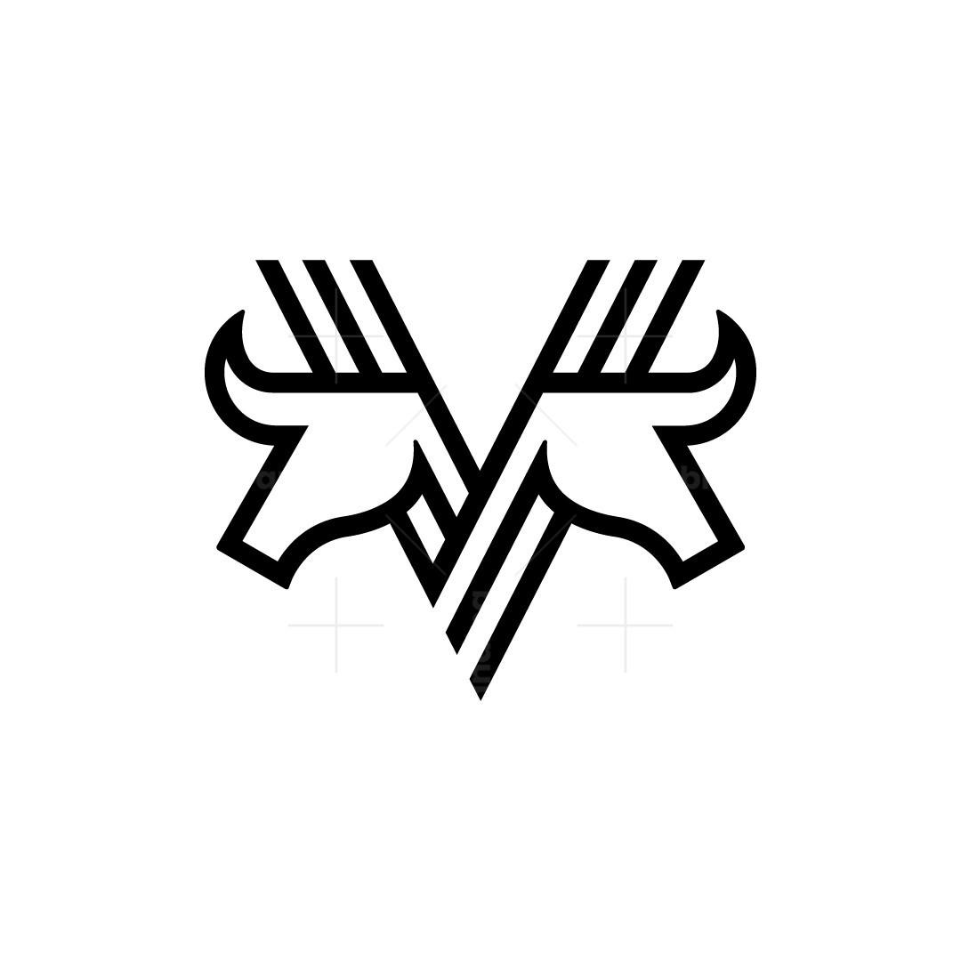 Letter V Bull Logo | Scalebranding