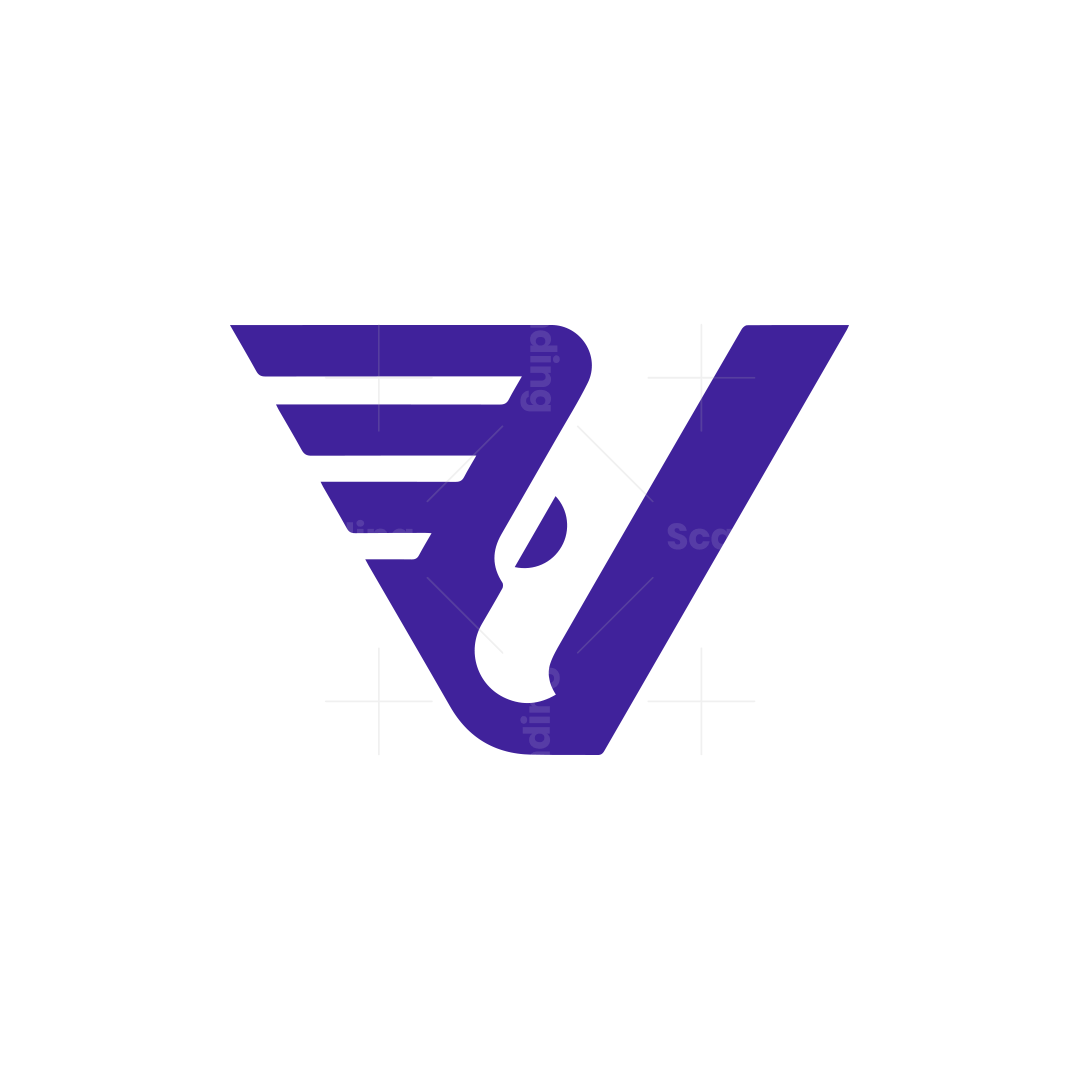 Letter V eagle typography logo | Scalebranding