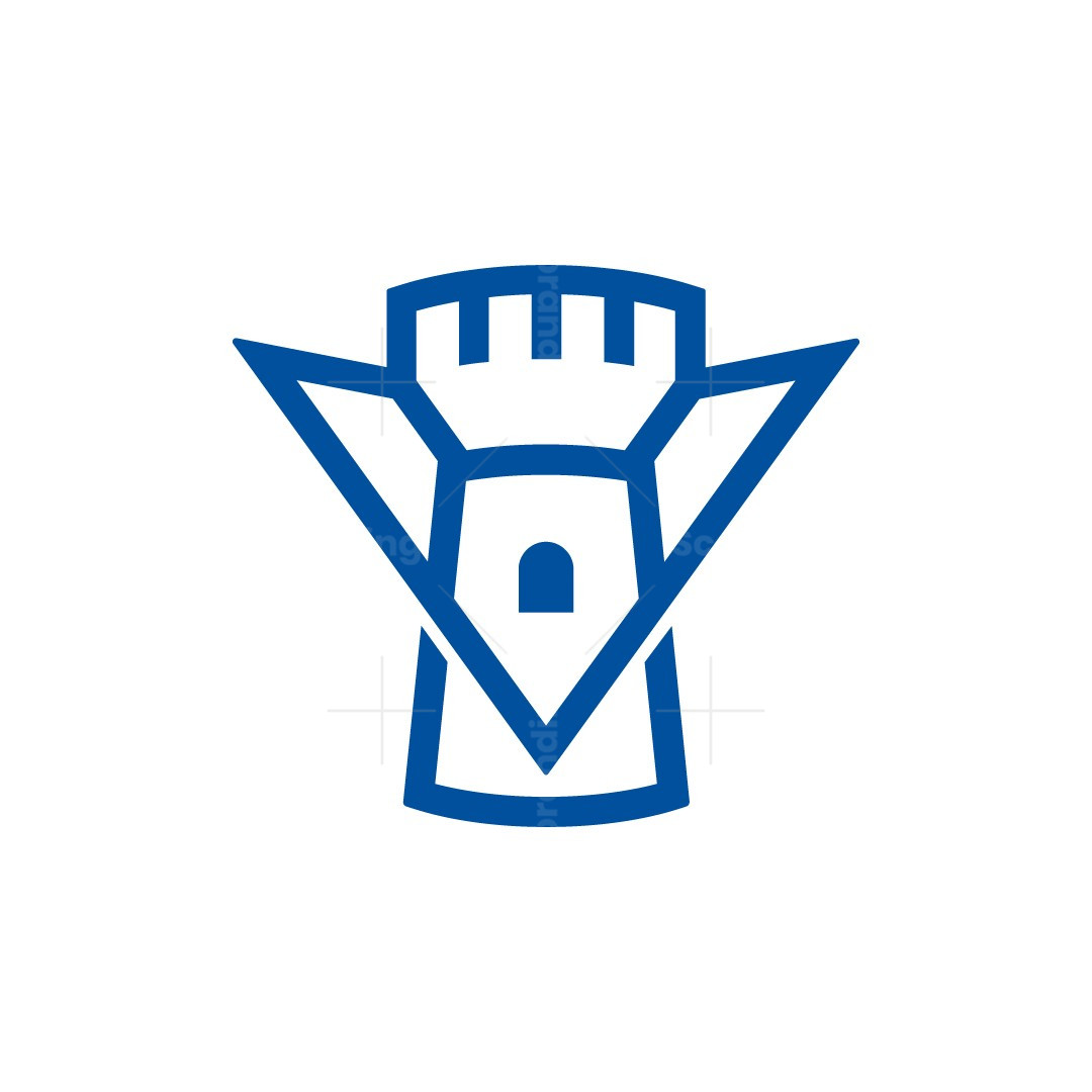 Letter V Fortress Logo | Scalebranding