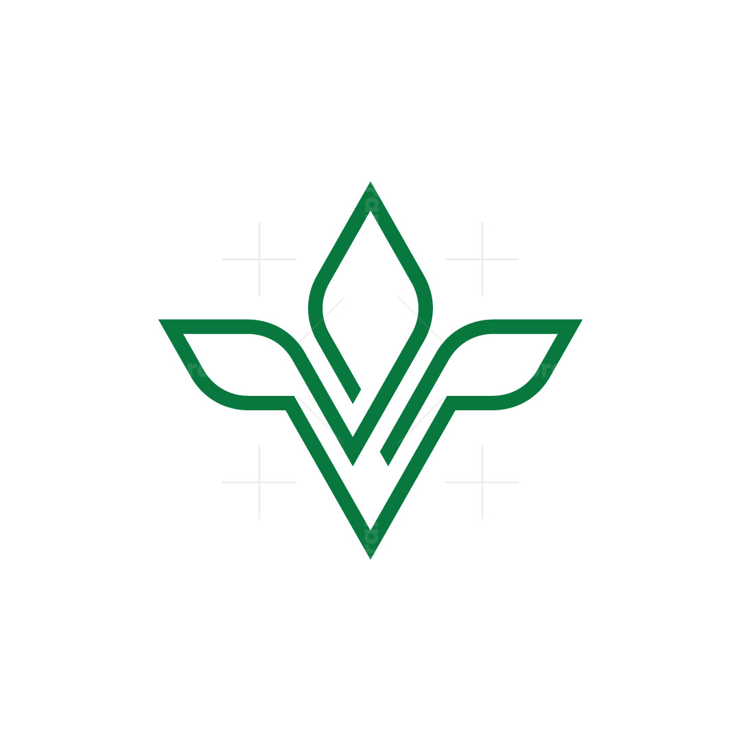 Letter V Leaf Logo | Scalebranding