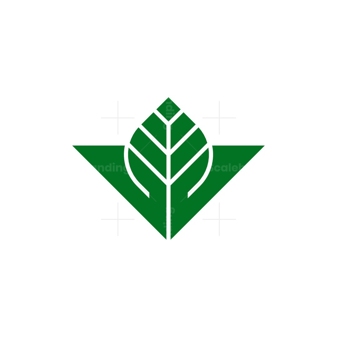 Letter V Leaf Logo | Scalebranding
