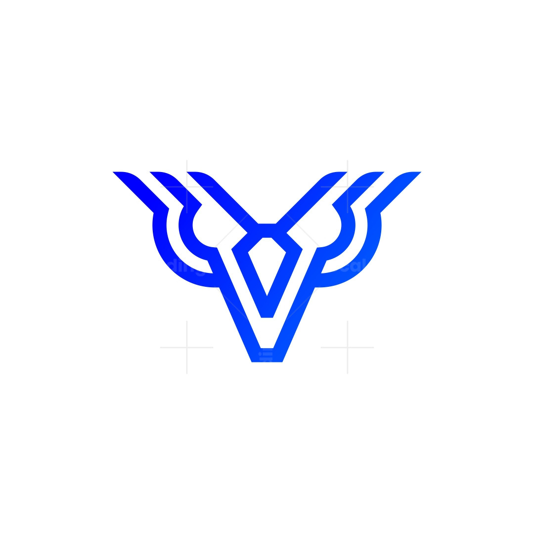 Letter V Owl Face Logo | Scalebranding