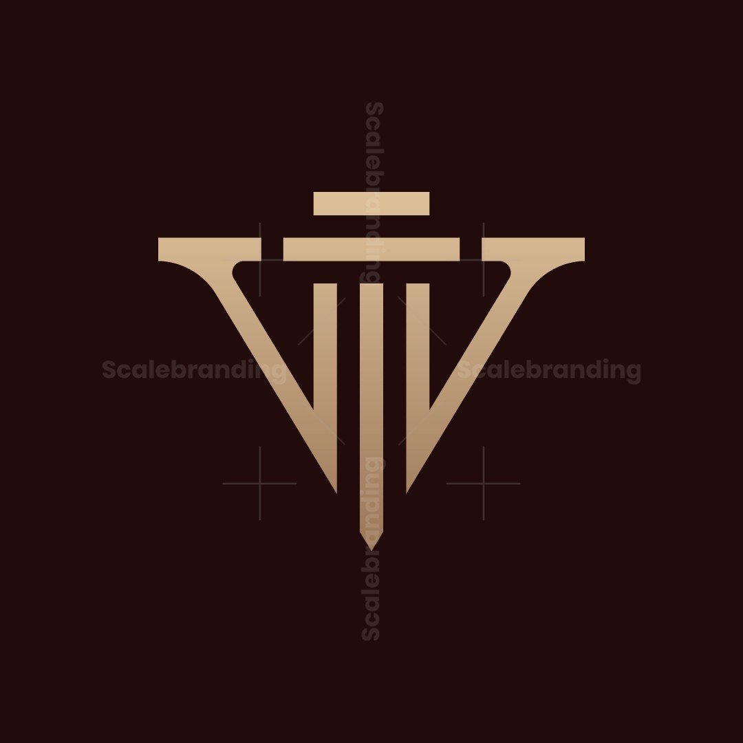 Letter V Pillar Logo | Scalebranding