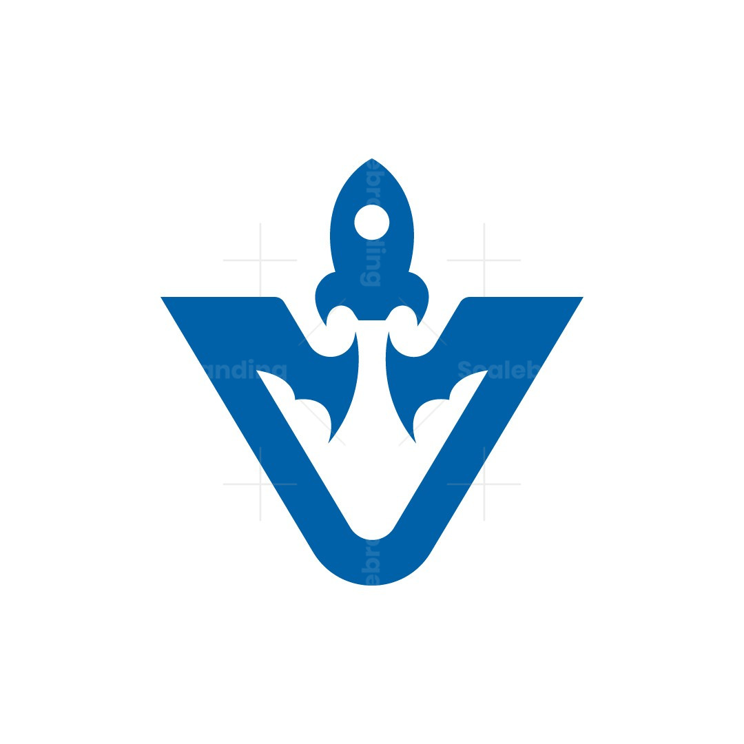 Letter V Rocket Logo | Scalebranding