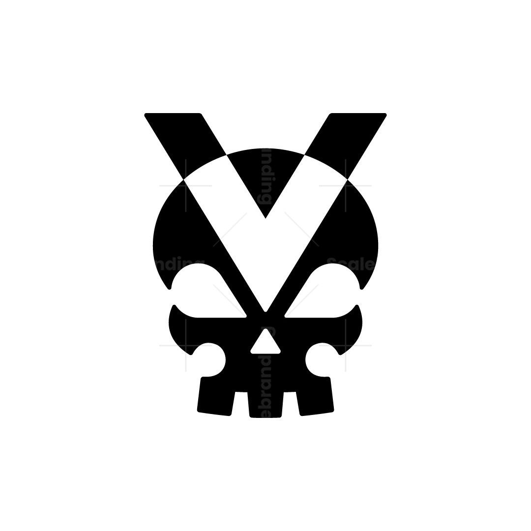 Letter V Skull Logo | Scalebranding