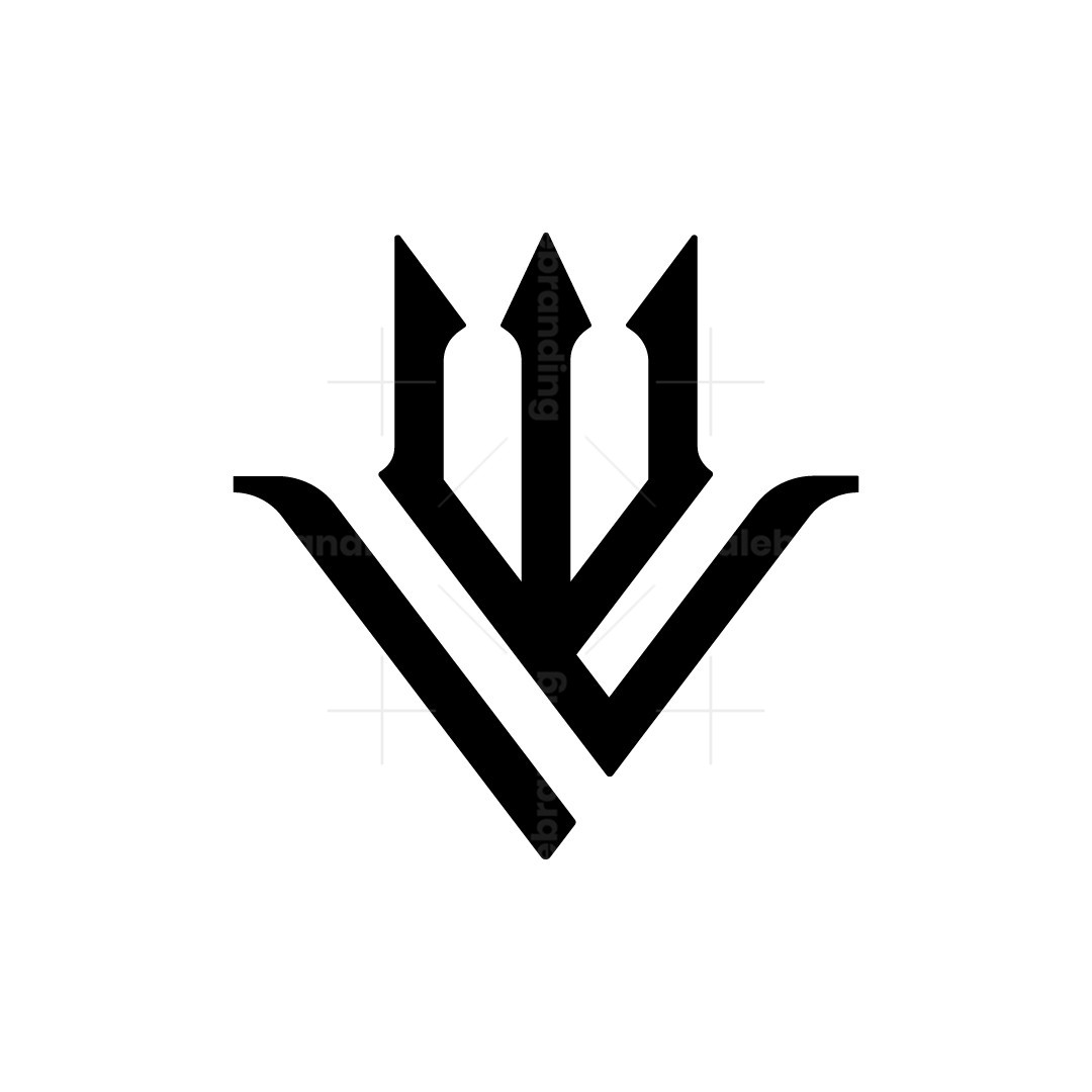 Letter V Trident Logo | Scalebranding