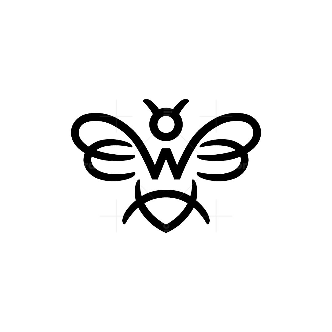 Letter W Bee Logo | Scalebranding