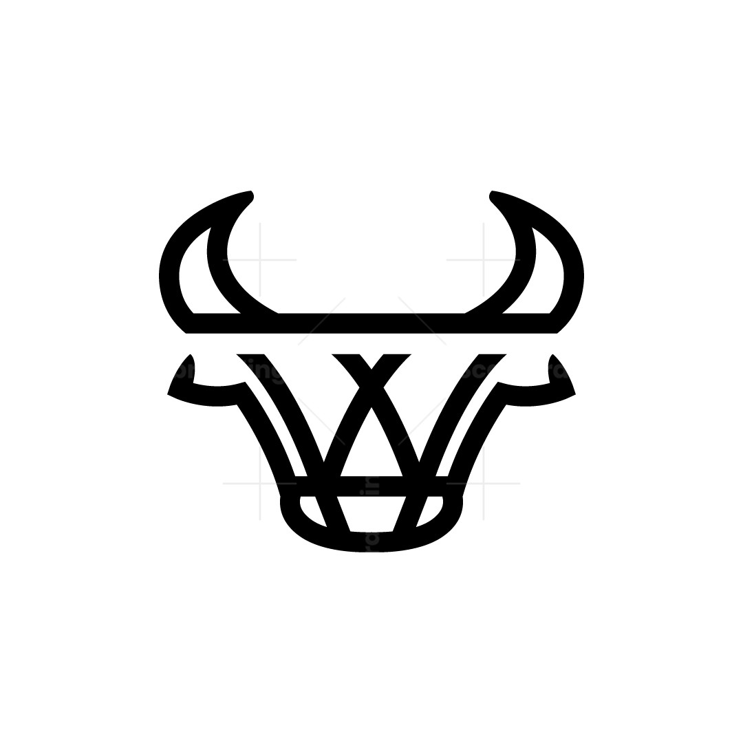 Letter W Bull Logo Toro Logo Black Bull Head Logo | Scalebranding