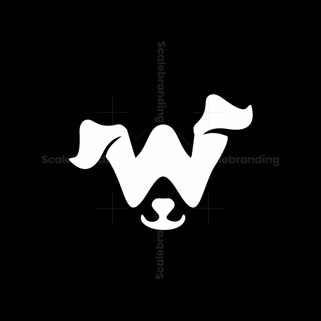 Letter W Dog Face Logo | Scalebranding