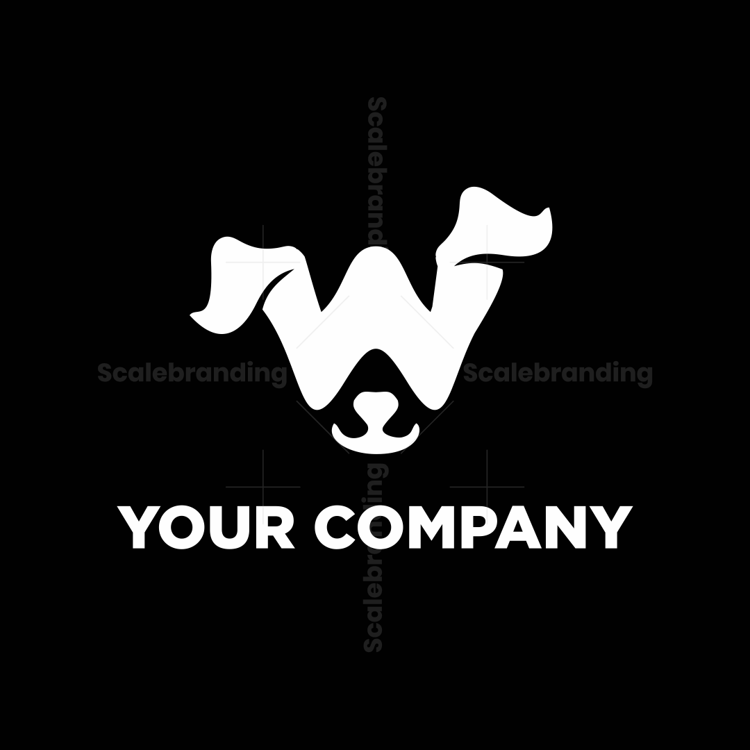 Letter W Dog Face Logo | Scalebranding