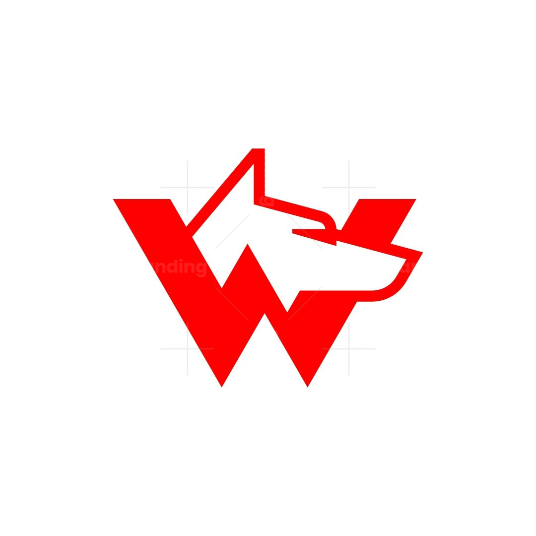 Letter W Wolf Head Logo | Scalebranding