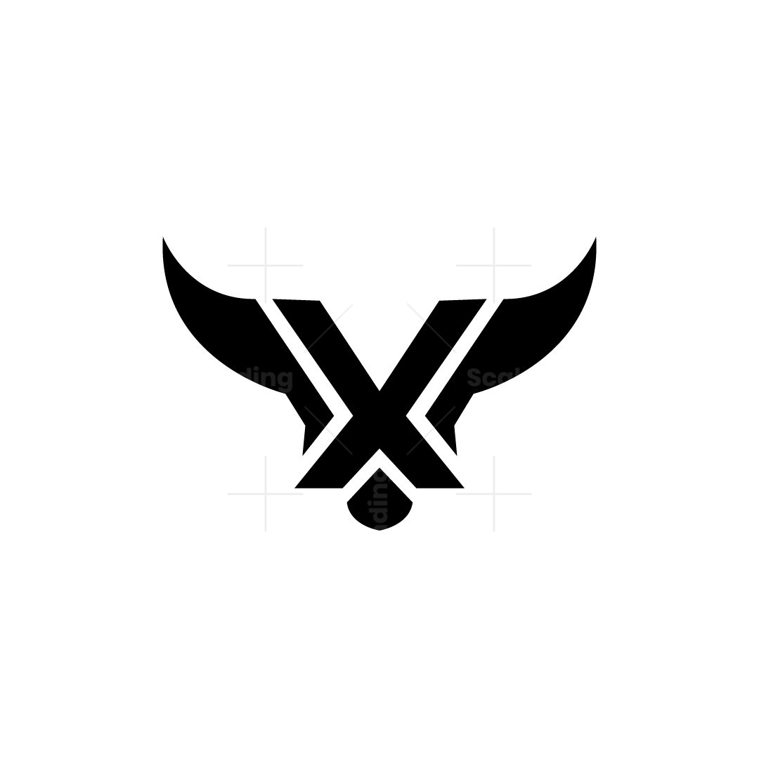 Letter X Bull Head Logo | Scalebranding