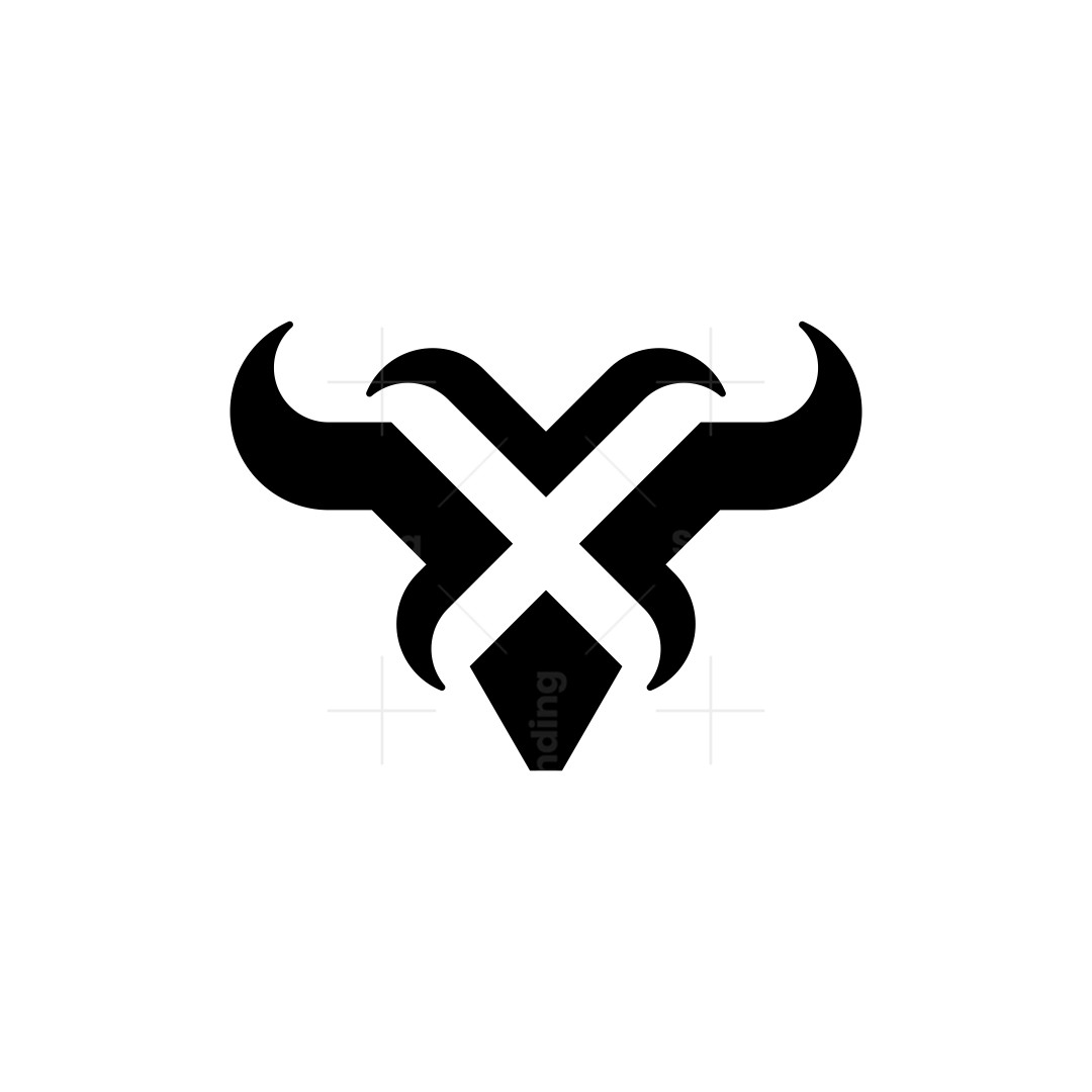 Letter X Bull Head Logo | Scalebranding
